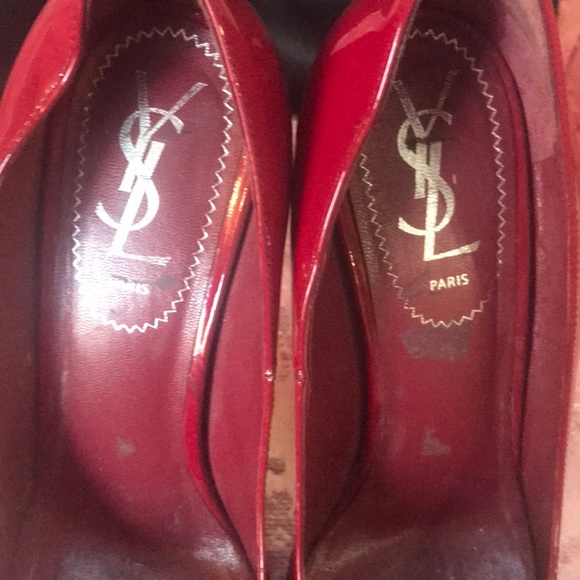 Yves Saint Laurent | Shoes | Yves Saint Laurent Red Tribute Platform ...